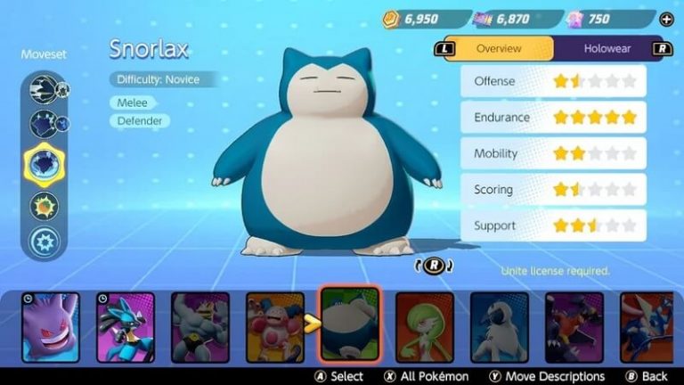 SNORLAX Pokemon Unite Build, Moveset, & Items Guide